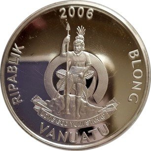 Vanuatu Silver plated Copper-Nickel 10 Vatu "Parthenos Sylvia" 2006 ...