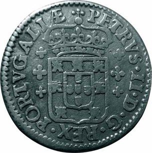 Portuguese Silver 100 Reis "Pedro II Prince crown" 1683-1686 ...