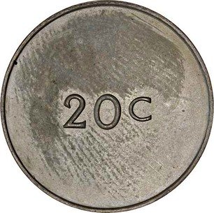 New Zealand 20 Cents "Pattern with Royal Mint Logo" 1985 | coinscatalog.NET