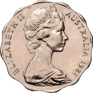 Australian 20 Cents "Platypus- Elizabeth II 2nd portrait - Planchet Error" 1981 | coinscatalog.NET