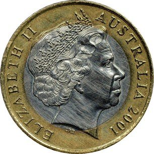 Australian 20 Cents "Platypus - Planchet Error" 2001 | coinscatalog.NET