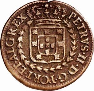 Portuguese 3 Reis "Pedro II Pattern" 1688 | coinscatalog.NET