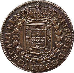 Portuguese 5 Reis "Pedro II Pattern" 1688 | coinscatalog.NET