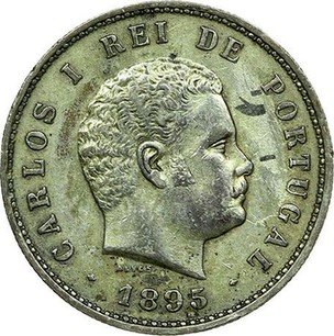 Portuguese Silver 5000 Reis "Carlos I Pattern" 1895 KM# Pn191 ...