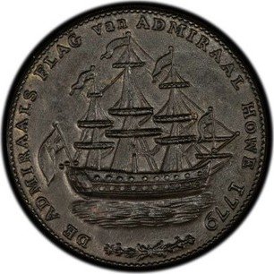 USA One Penny "Rhode Island Ship Token" 1780 | coinscatalog.NET