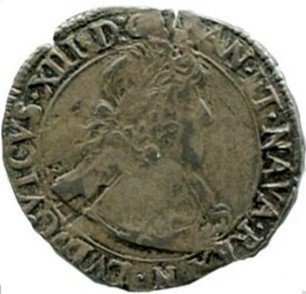 French Silver 1/2 Franc "Louis XIII" 1633-1641 KM# 118.2 | coinscatalog.NET