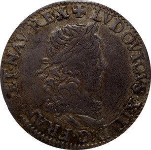 French Silver 1/2 Franc "Louis XIII" 1641-1642 KM# 119.1 | coinscatalog.NET