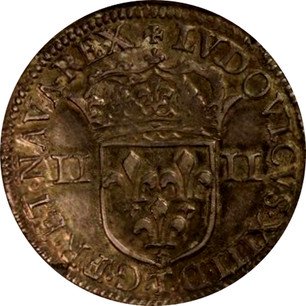 French Silver 1/4 ECU "Louis XIII" 1610-1643 KM# 47.16 | coinscatalog.NET