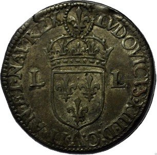 French Billon 15 Deniers "Louis XIII" 1641 KM# 116 | coinscatalog.NET