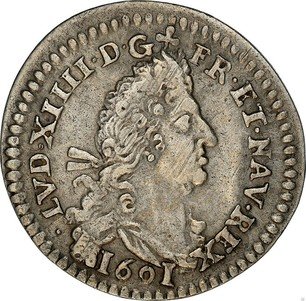 French Silver 4 Sols 2 Deniers "Louis XIV" 1691-1694 KM# 281.13 ...