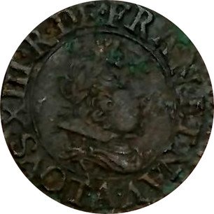 French Copper Denier Tournois "Louis XIII" 1620-1629 KM# 70.1 ...