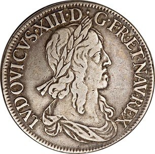 French Silver ECU "Louis XIII" 1641-1642 KM# 120.1 | coinscatalog.NET