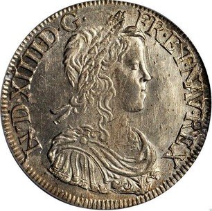 French Silver ECU "Louis XIV" 1647-1653 KM# 155.16 | coinscatalog.NET