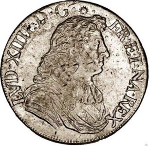 French Silver ECU "Louis XIV" 1672 KM# 227 | coinscatalog.NET