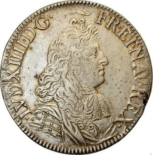 French Silver ECU "Louis XIV" 1672-1683 KM# 226.1 | coinscatalog.NET