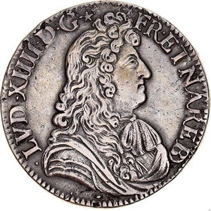 French Silver ECU "Louis XIII" 1680-1687 KM# 252 | coinscatalog.NET