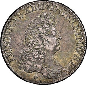 French Silver ECU "Louis XIV" 1685 KM# 257.1 | coinscatalog.NET