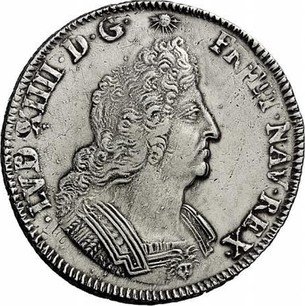 French Silver ECU "Louis XIV" 1693-1699 KM# 298.20 | coinscatalog.NET