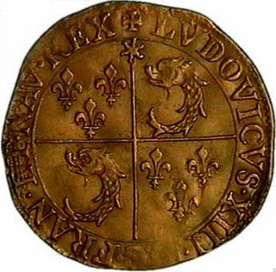 French 1/10 Oz Gold ECU D’or "Louis XIII" 1641-1642 KM# 124 ...