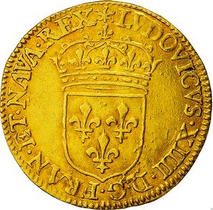 French 1/10 Oz Gold ECU D’or "Louis XIV" 1643-1654 KM# 146.1 ...