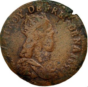 French Copper Liard "Louis XIV" 1657-1658 KM# 192.8 | coinscatalog.NET