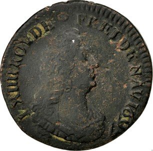French Copper Liard "Louis XIV" 1693-1702 KM# 284.22 | coinscatalog.NET