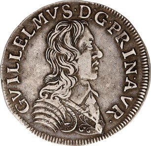 French Silver 1/2 ECU "William IX" 1649 KM# 95 | coinscatalog.NET