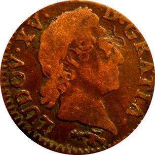 French Copper 1/2 Sol "Louis XV" 1769-1772 KM# 544.12 | coinscatalog.NET