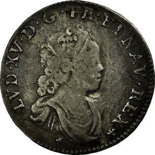 French Silver 12 Sols (1/10 ECU) "Louis XV" 1716-1717 KM# 418.18 ...