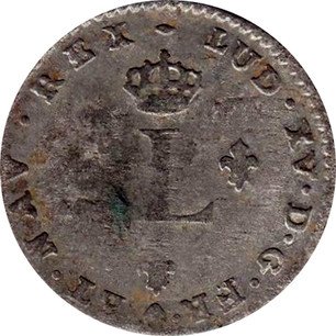 French Billon 2 Sols "Louis XV" 1738-1742 KM# 500.3 | coinscatalog.NET