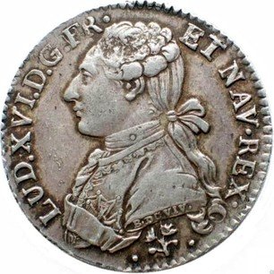 French Silver 24 Sols (1/5 ECU) "Louis XVI" 1775-1790 KM# 569.7 ...