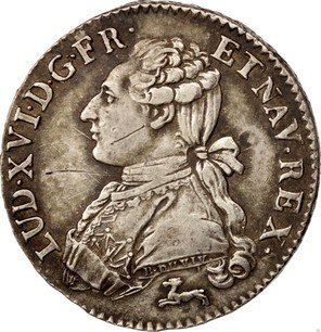 French Silver 24 Sols (1/5 ECU) "Louis XVI" 1784-1787 KM# 569.12 ...