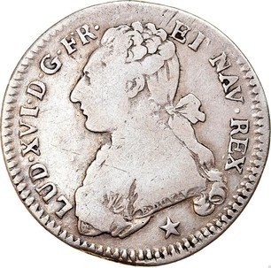 French Silver 24 Sols (1/5 ECU) "Louis XVI" 1788 KM# 569.9 ...