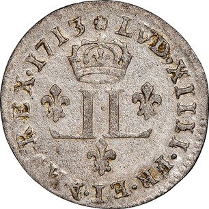 French Billon 30 Deniers "Louis XIV" 1709-1713 KM# 378.1 | coinscatalog.NET