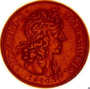 French Gold 4 Louis D'or "Louis XIII" 1640 KM# 111 | coinscatalog.NET