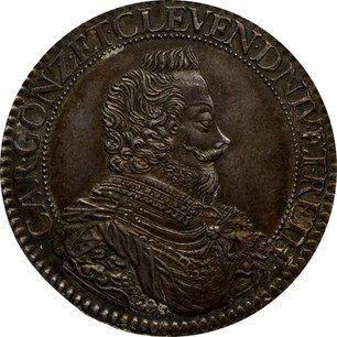 French Silver ECU "Carlo II Gonzaga" 1611 KM# 29 | coinscatalog.NET