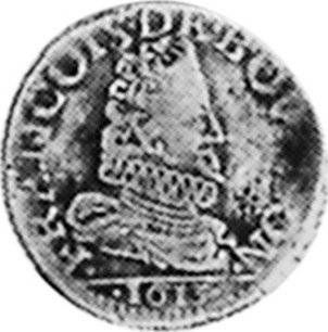 French Copper Liard "Francis de Bourbon" 1613-1614 KM# 26.1 ...