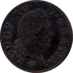 French Copper Liard "Louis XV" 1771-1774 KM# 543.5 | coinscatalog.NET