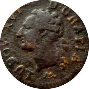 French Copper Liard "Louis XVI" 1778-1791 KM# 585.11 | coinscatalog.NET
