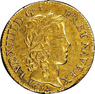 French 1/5 Oz Gold Louis D'or "Louis XIV" 1650-1659 KM# 157.20 ...