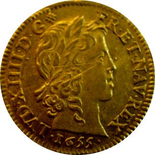 French 1/5 Oz Gold Louis D'or "Louis XIV" 1646-1659 KM# 157.1 ...