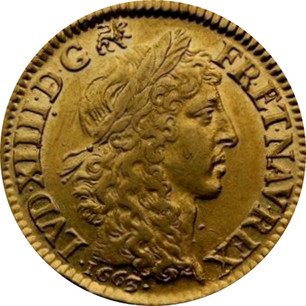 French 1/5 Oz Gold Louis D'or "Louis XIV" 1658-1668 KM# 200.1 ...