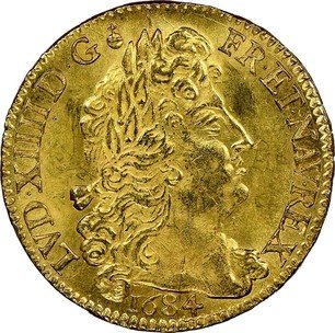 French 1/5 Oz Gold Louis D'or "Louis XIV" 1684-1689 KM# 256.1 ...
