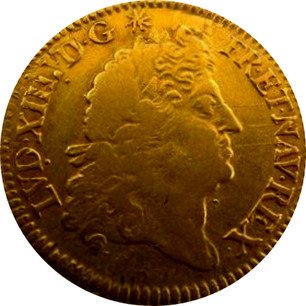 French 1/5 Oz Gold Louis D'or "Louis XIV" 1690-1693 KM# 278.1 ...