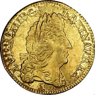 French 1/5 Oz Gold Louis D'or "Louis XIV" 1690-1691 KM# 278.21 ...