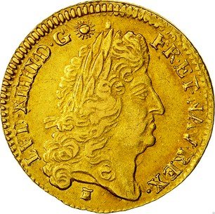 French 1/5 Oz Gold Louis D'or "Louis XIV" 1690-1693 KM# 278.7 ...