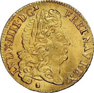 French 1/5 Oz Gold Louis D'or "Louis XIV" 1690-1693 KM# 278.11 ...