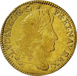 French 1/5 Oz Gold Louis D'or "Louis XIV" 1690-1693 KM# 278.19 ...