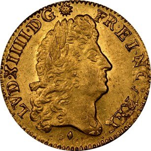French 1/5 Oz Gold Louis D'or "Louis XIV" 1690-1692 KM# 278.18 ...