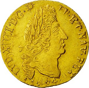 French 1/5 Oz Gold Louis D'or "Louis XIV" 1693-1700 KM# 302.23 ...